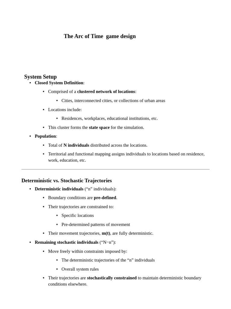 The Arc of Time Game Design | PDF | Determinism | Perception