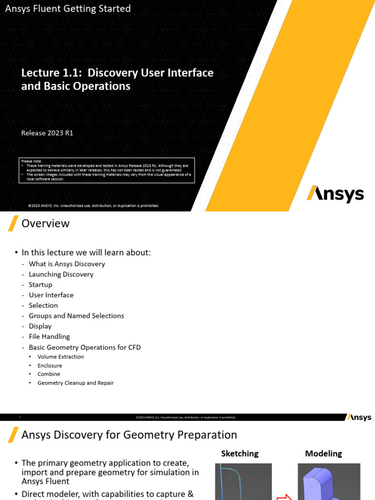 Lec1a-Geometry Modeling in Ansys Discovery | PDF | Computer Aided ...