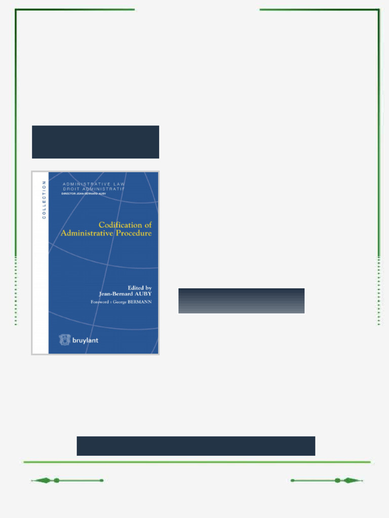 Codification of Administrative Procedure Jean-Bernard Auby ebook ready ...