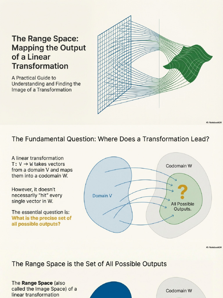 Range Space Mapping Linear Transformations | PDF