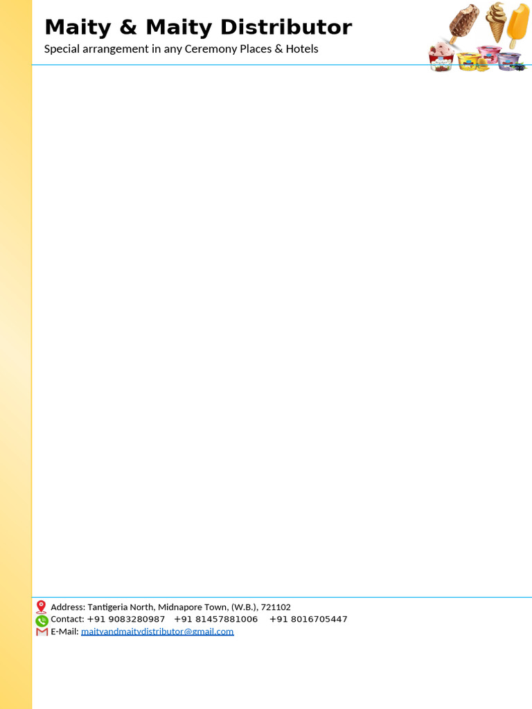 Blank Letter Pad of Maity & Maity Distributor | PDF