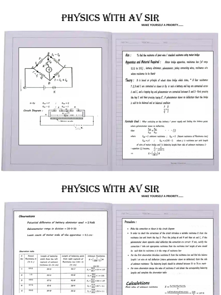 Experiment 2 Meter Bridge | PDF