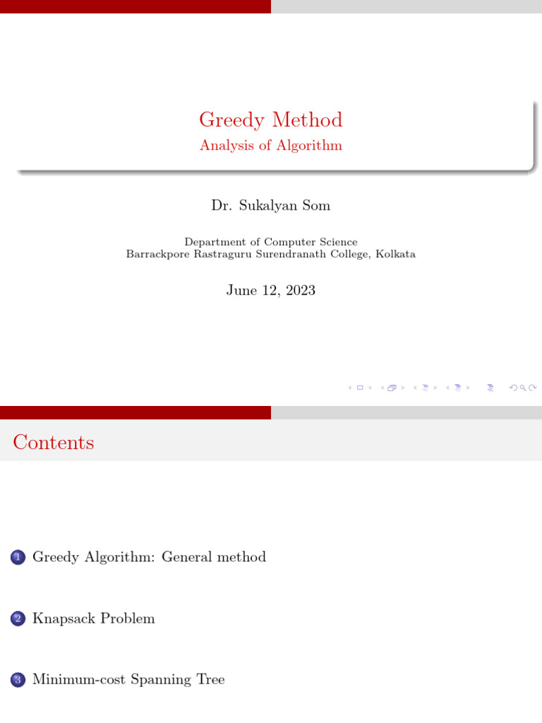 Greedy Method | PDF | Computational Problems | Computational Complexity ...