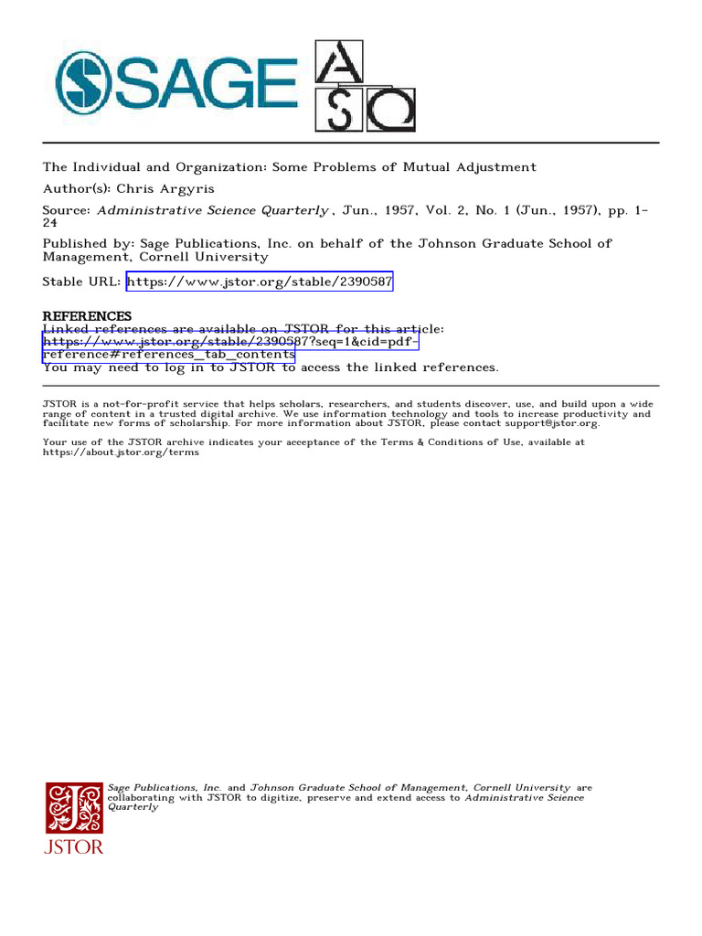 Individual-Organization Adjustment Issues | PDF | Rationality | Leadership