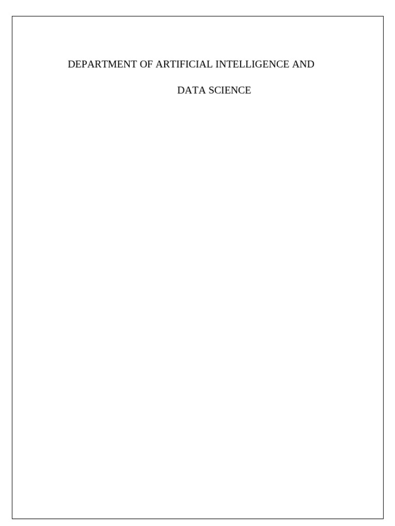 Artificial Intelligence Laboratory - AD3311 - Lab Manual (1) | PDF ...