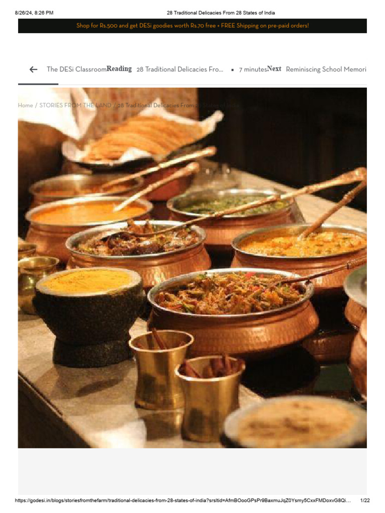 28 Traditional Indian Delicacies | PDF | Desi Cuisine | Indian Cuisine