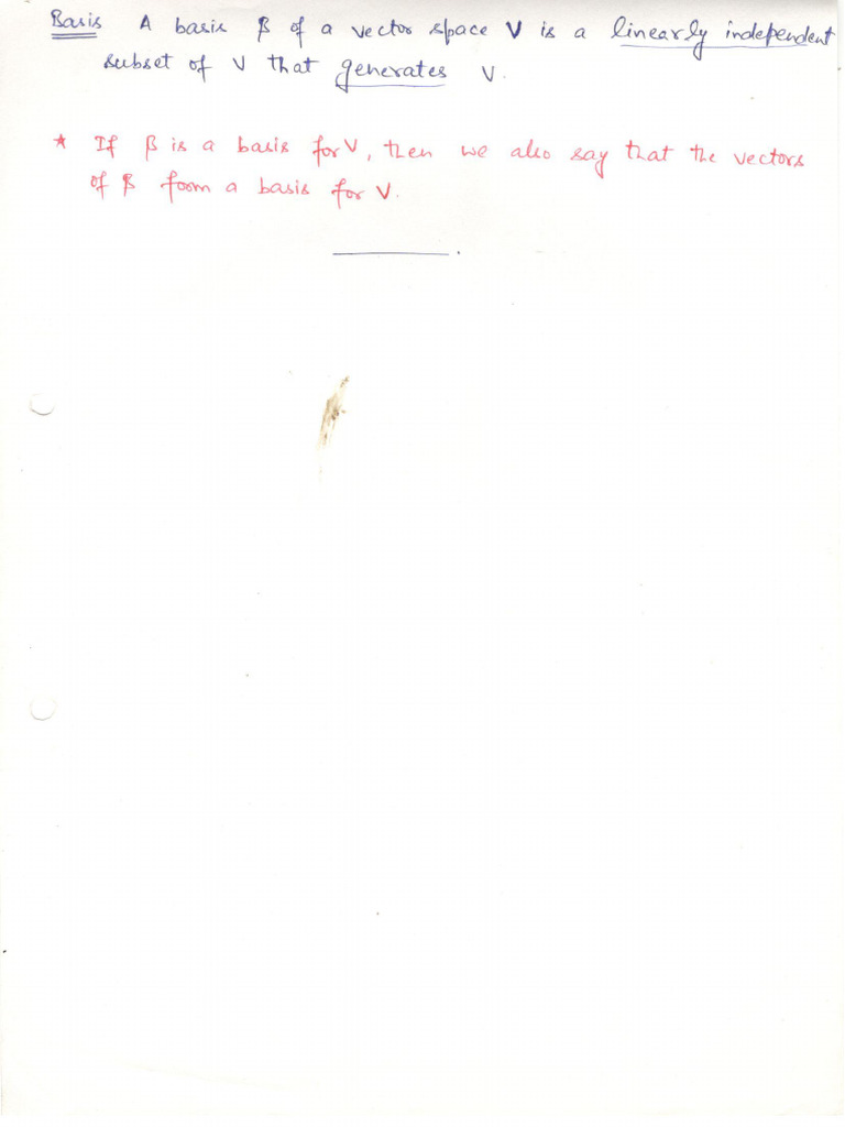 6 Vector Space Notes | PDF