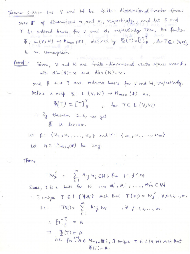 6 Linear Transformation Notes | PDF