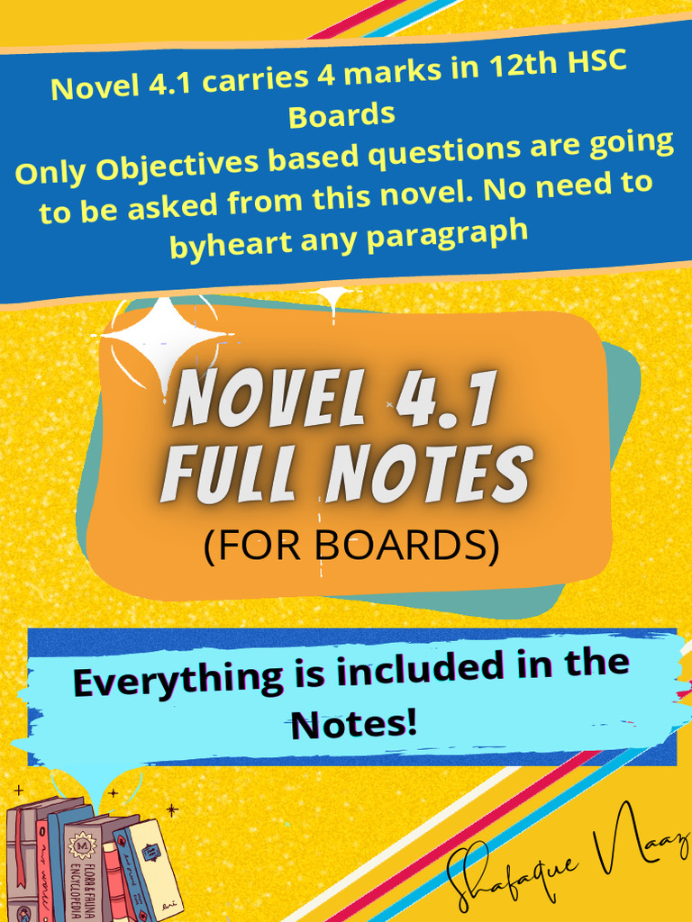 Novel 1 notes_ac315139-3c25-4165-83d3-b899c2bef89a | PDF | Novels | Novella