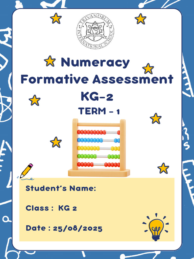KG-2 Numeracy Formative Assessment | PDF