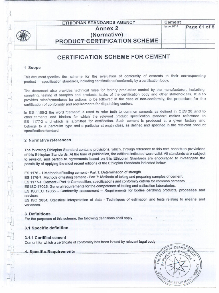 Cement Scheme | PDF