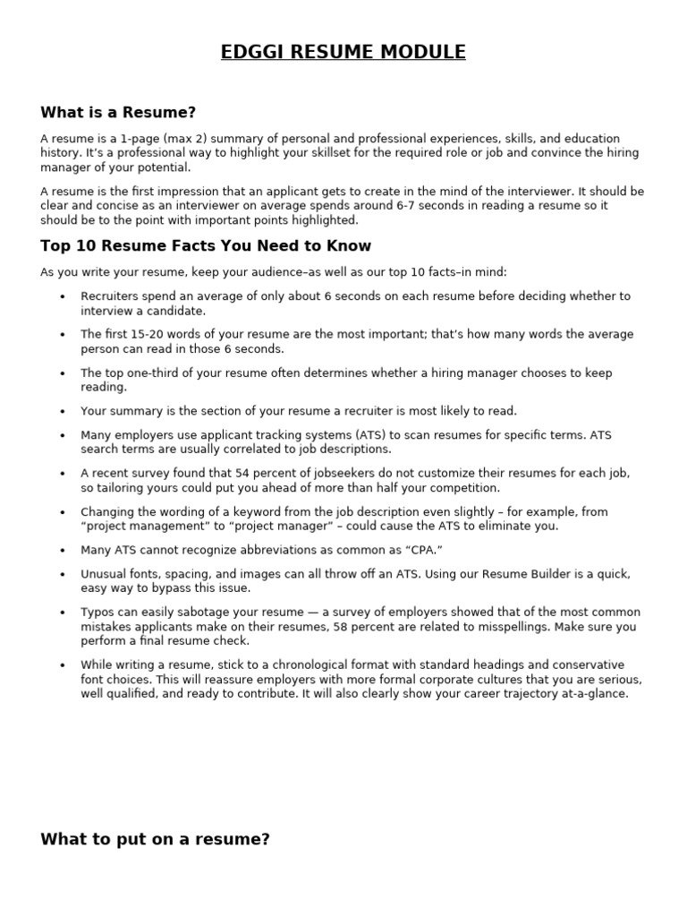 Essential Resume Writing Tips | PDF | Résumé