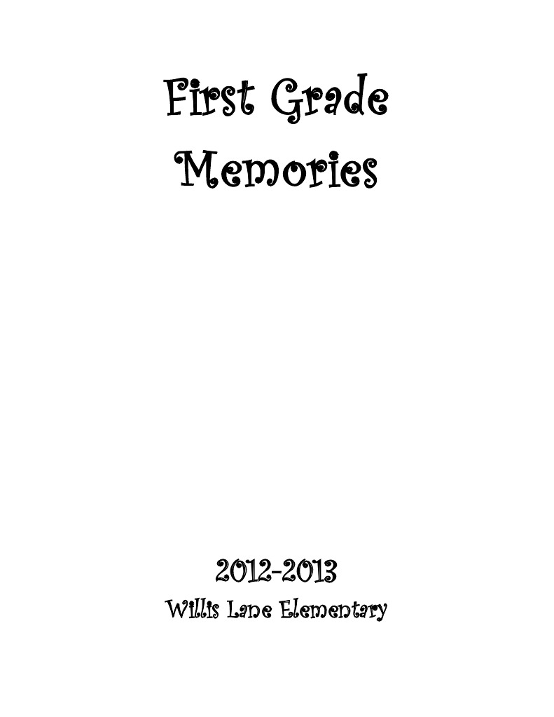 First Grade Memories Web Version | PDF | Leisure