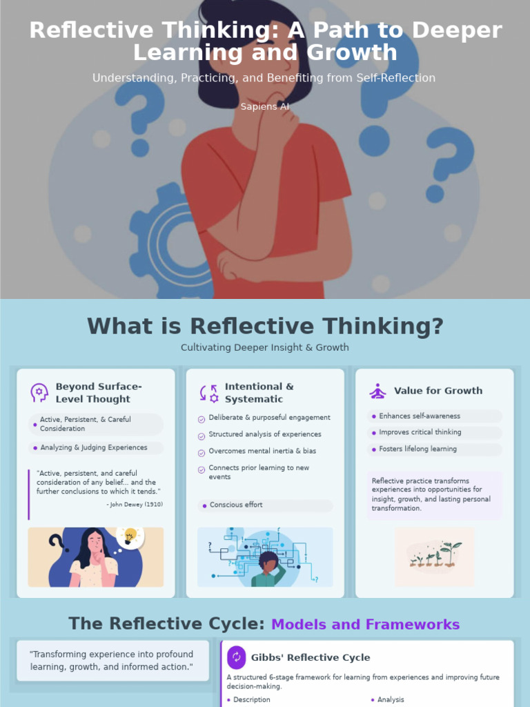 Mastering Reflective Thinking for Growth | PDF | Thought | Experience