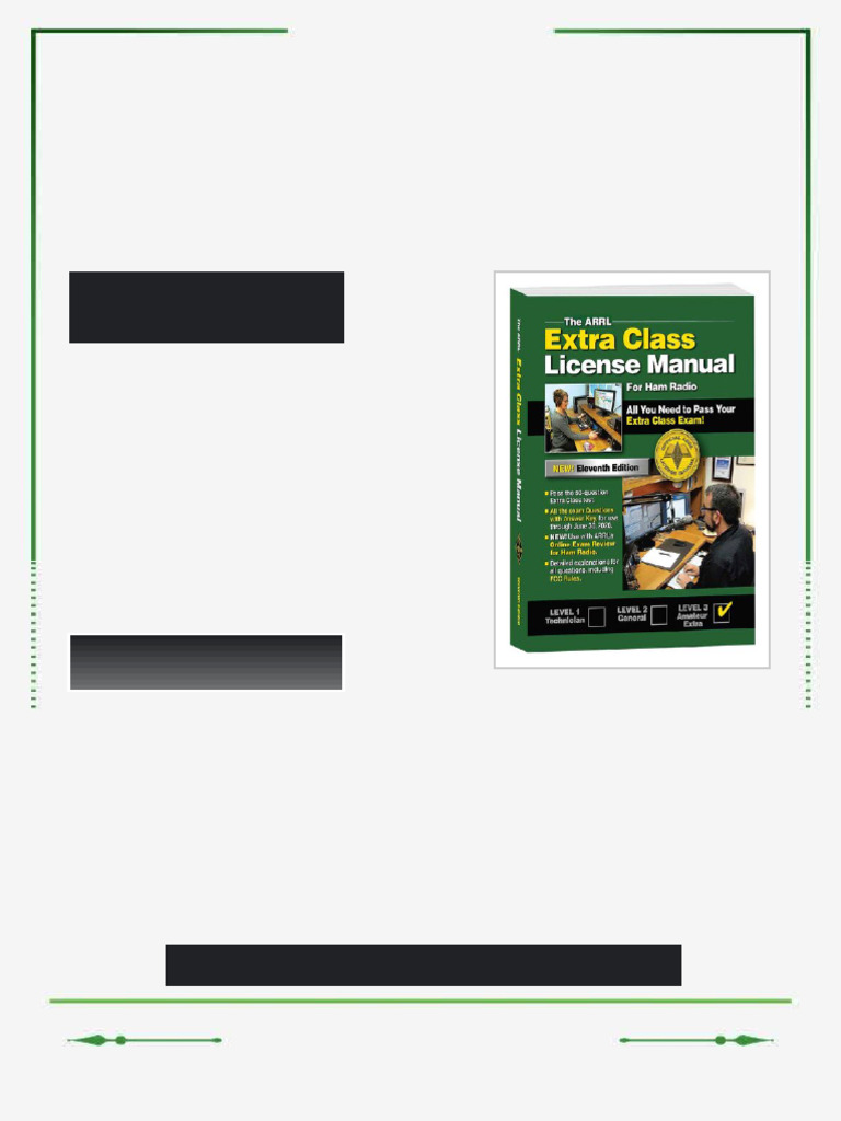 The ARRL Extra Class License Manual For Ham Radio 11th Edition Ward ...