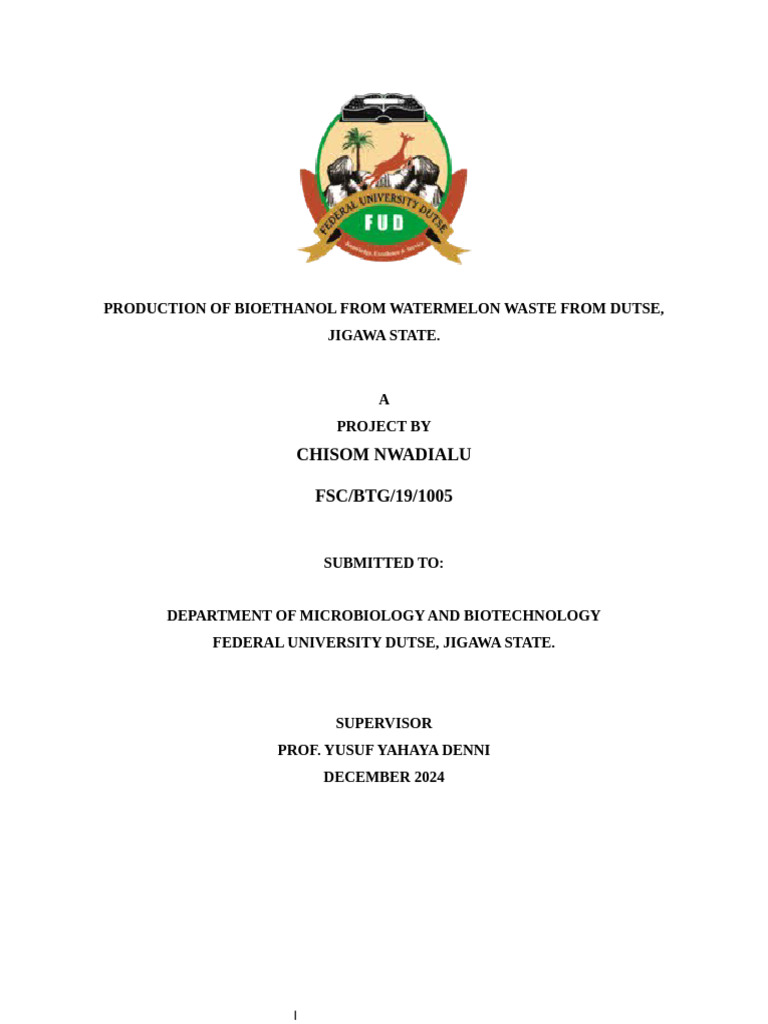 chisom_projects_(4) | PDF | Biofuel | Ethanol