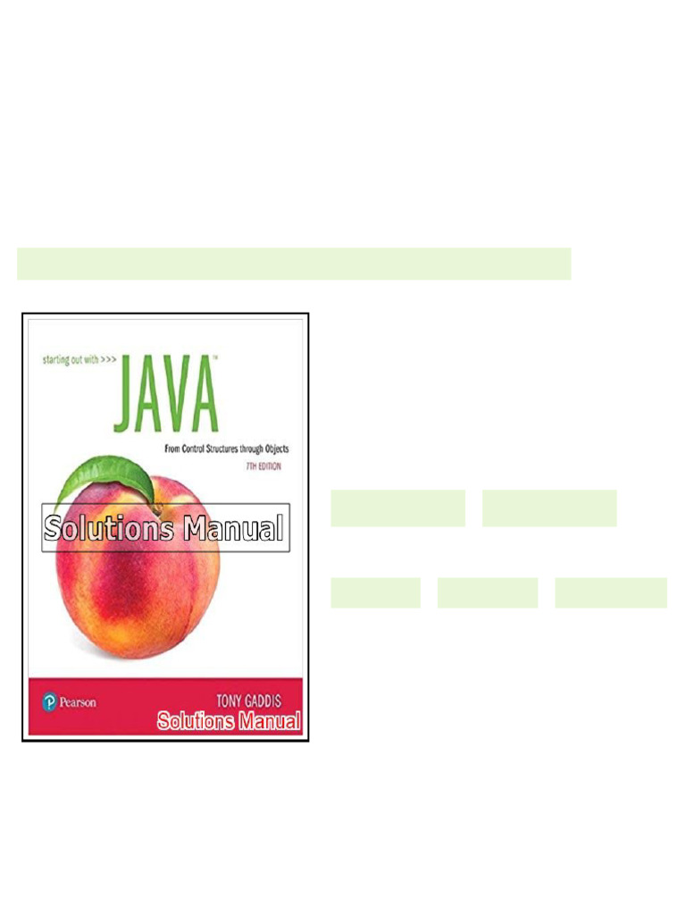 Starting Out with Java From Control Structures through Objects 7th ...