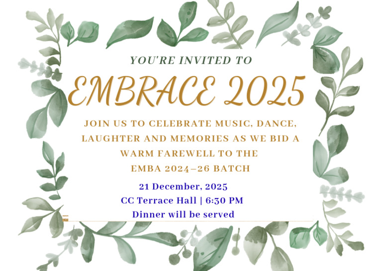 EMBRACE 2025 Invitation | PDF