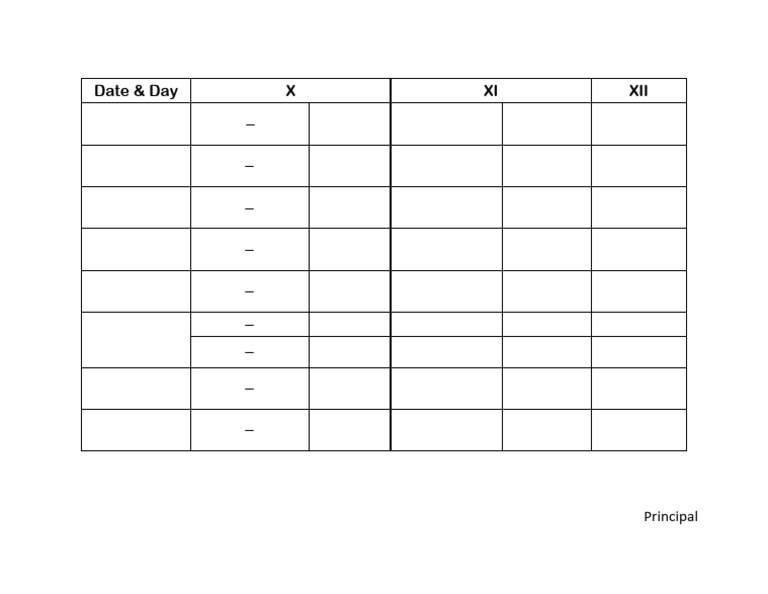 Pre-Model Exam - Time Table X-XI - XII | PDF