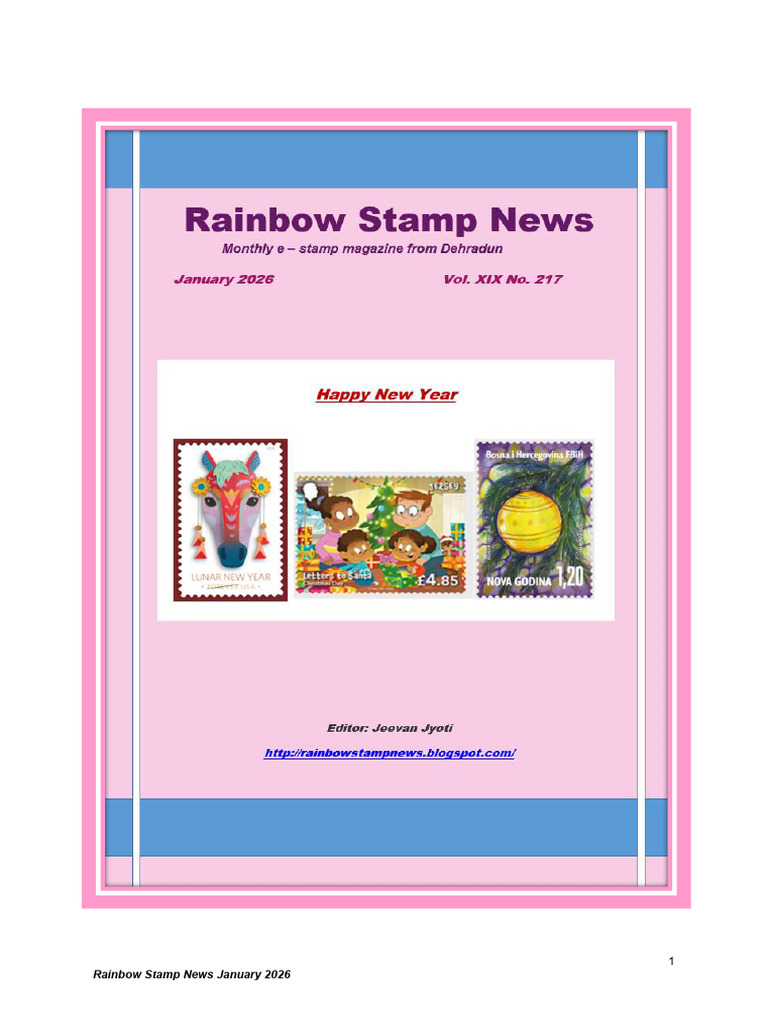 Rainbow Stamp News January 2026 Update | PDF | Philately | Mail