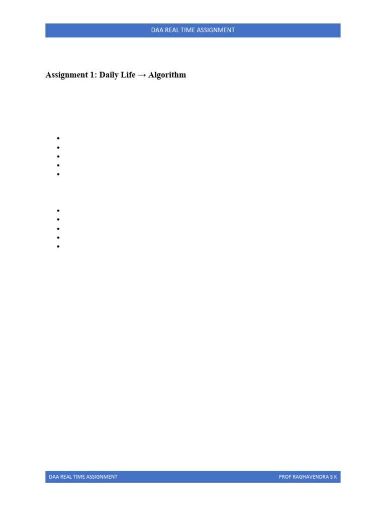 DAA_ASSIGNMENT_001 | PDF | Algorithms | Time Complexity