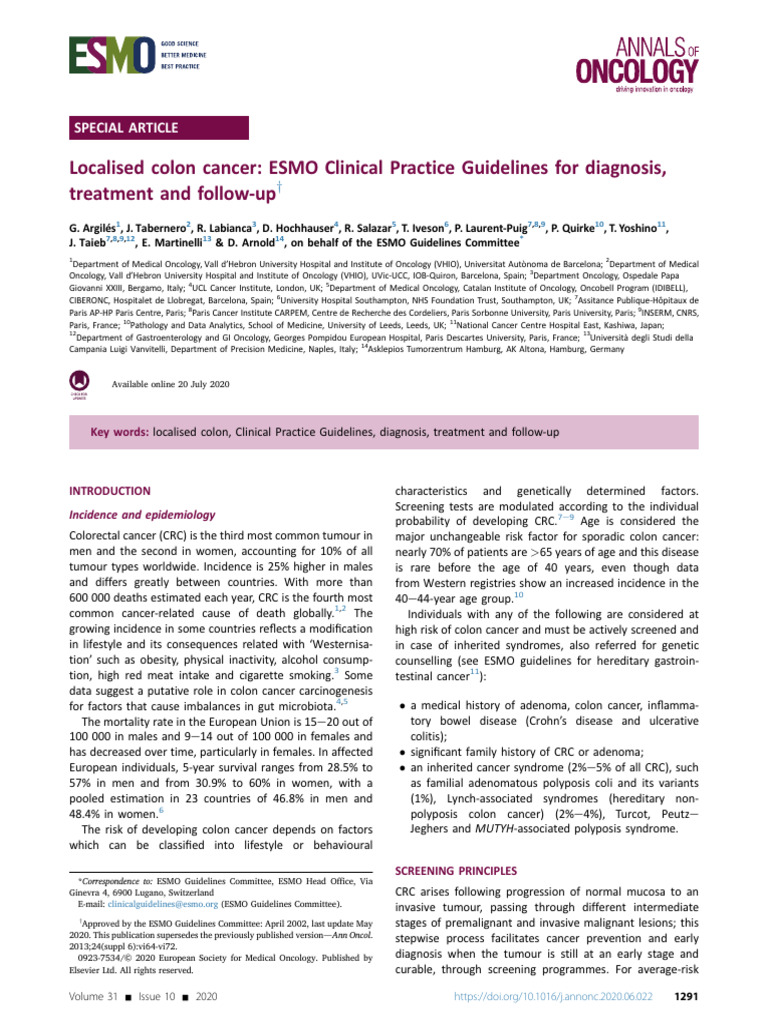 PIIS0923753420399324 | PDF | Colorectal Cancer | Colonoscopy
