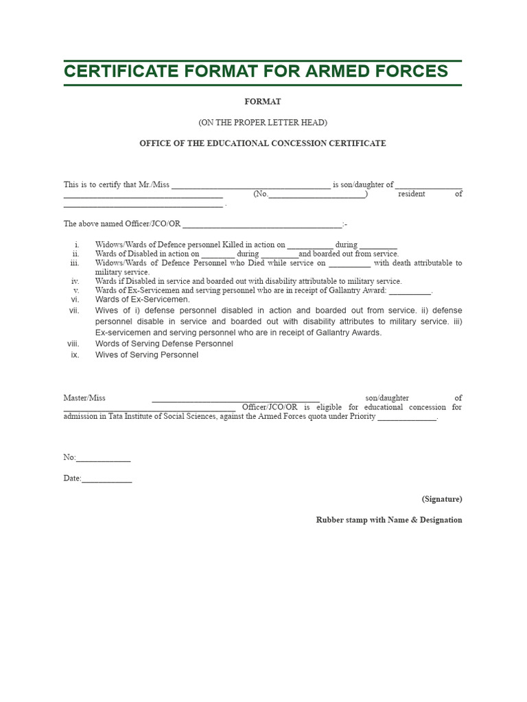 Armed Forces Document(1) | PDF