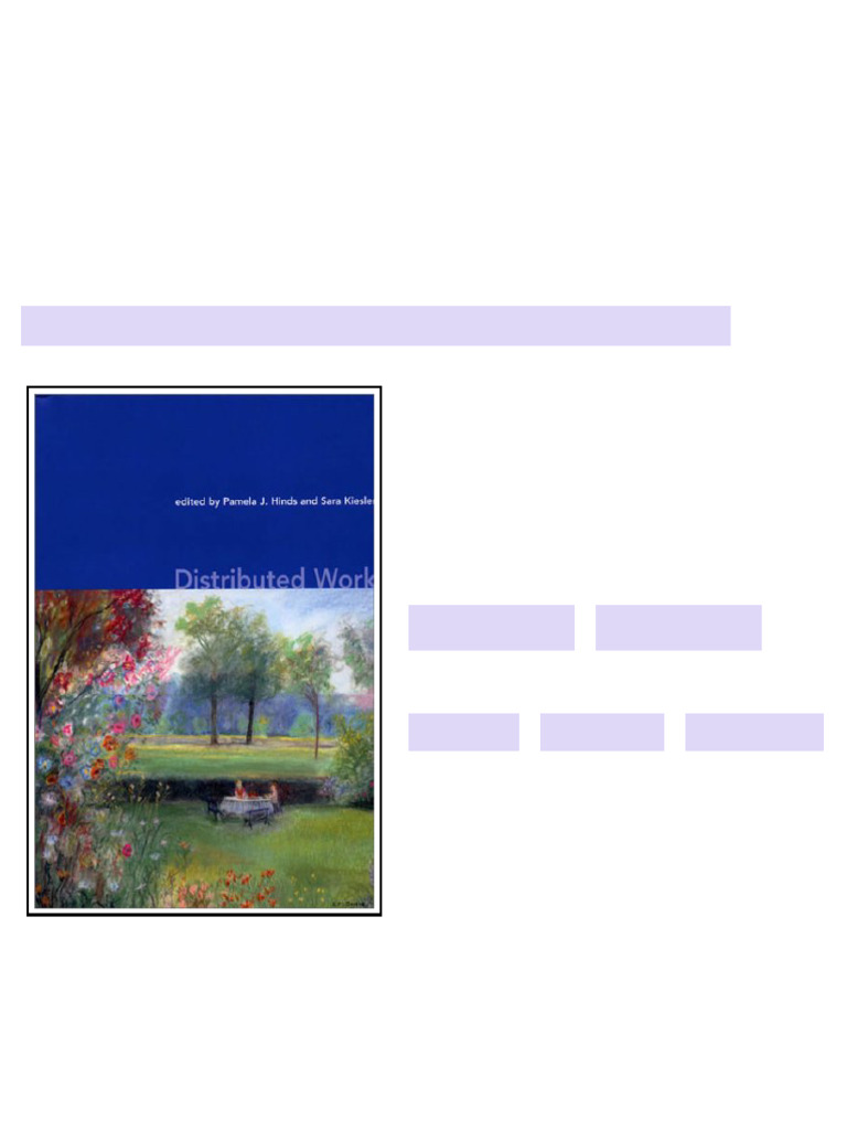 (Ebook) Distributed Work by Pamela J. Hinds, Sara Kiesler ISBN ...