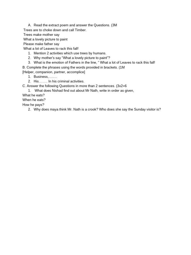 Class Test Std 7 Expert Detectives | PDF