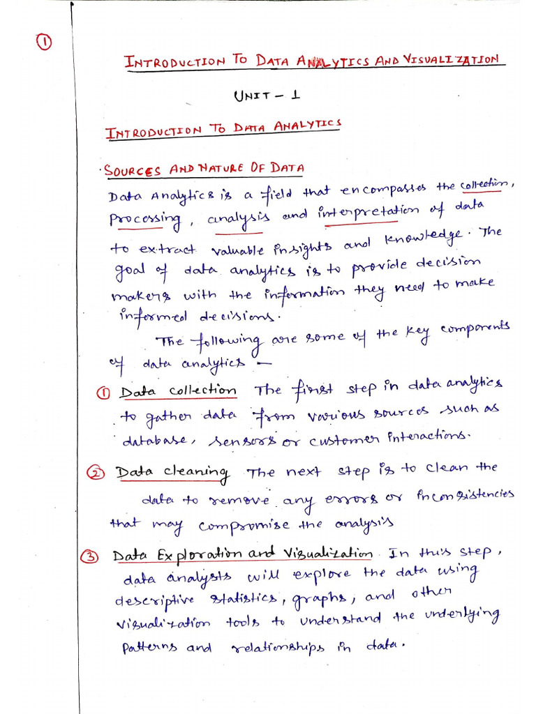 Data Analytics Unit 1 | PDF