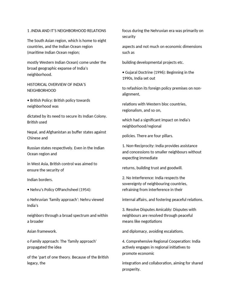 International Relation Notes | PDF | Pakistan | South Asia