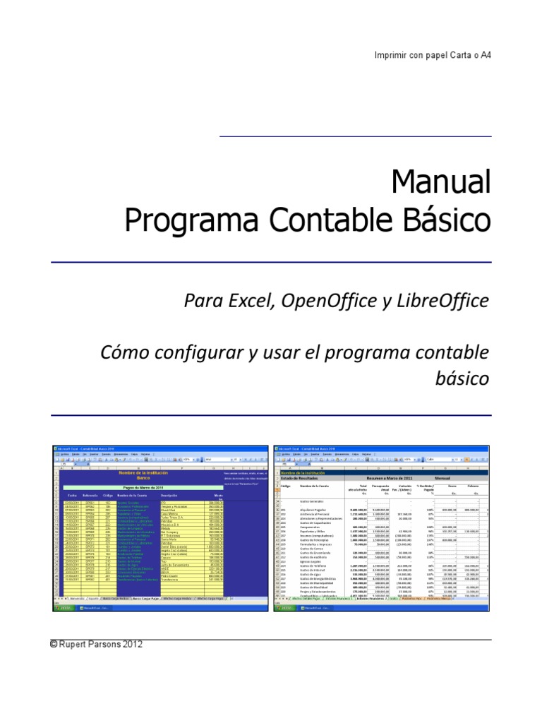 Manual Programa Contable Básico Pdf Contabilidad Bancos