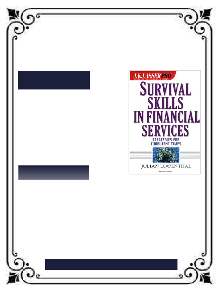 Survival Skills in Financial Services 1st Edition Julian Lowenthal ...