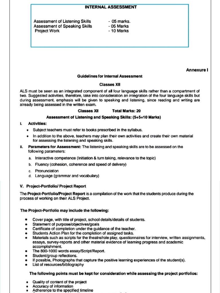 English, Internal Assessment (Class XII) | PDF | Essays | Fluency
