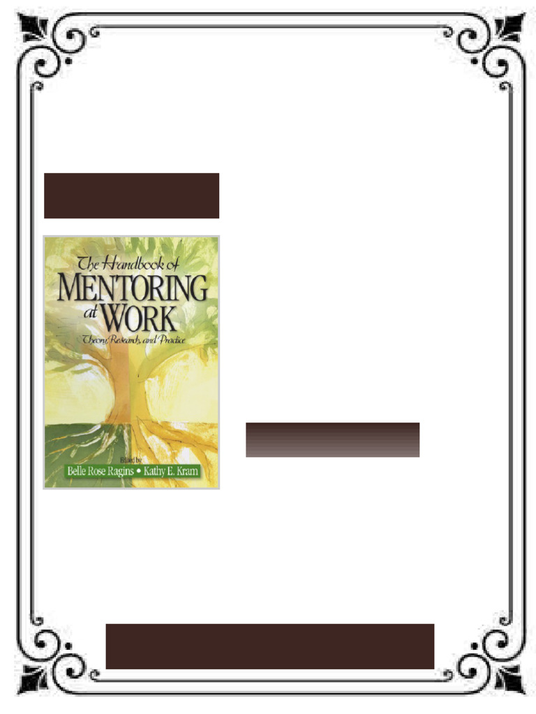 The Handbook of Mentoring at Work Theory Research and Practice 1st ...