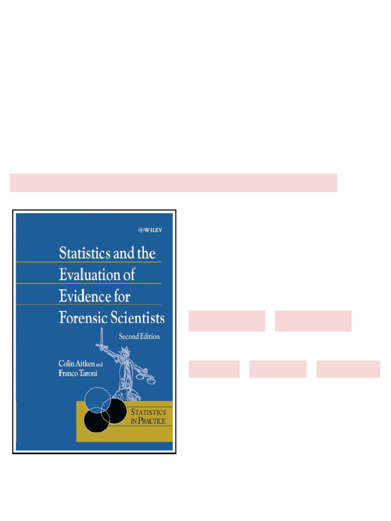 (Ebook) Statistics and the Evaluation of Evidence for Forensic ...