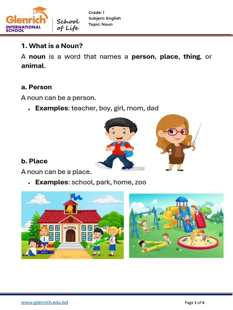 Noun Handout | PDF