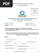 TVET Trainer Registration Application Form | PDF | Vocational Education