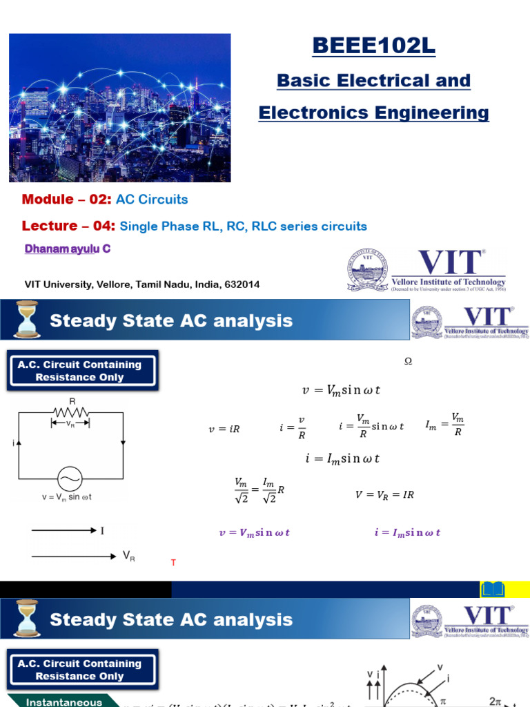 AC Circuit Analysis: RL, RC, RLC Basics | PDF | Electrical Impedance ...
