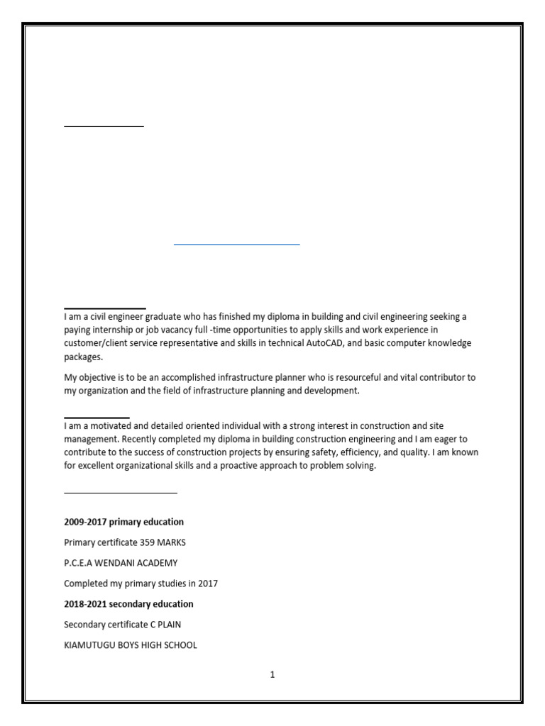 Cv Daniel Baraka | PDF | Business