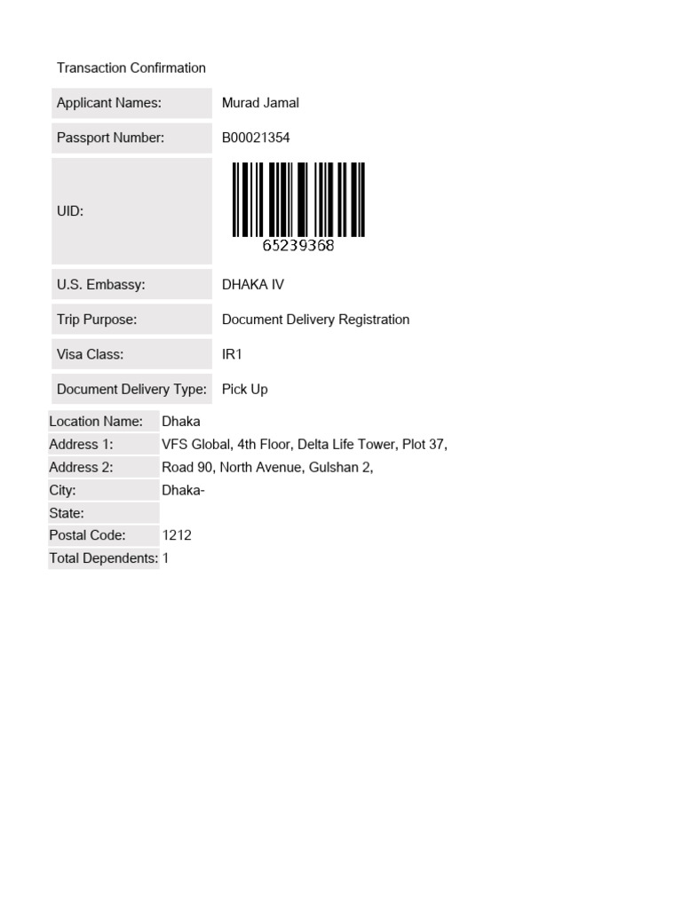 Transaction Confirmation | PDF