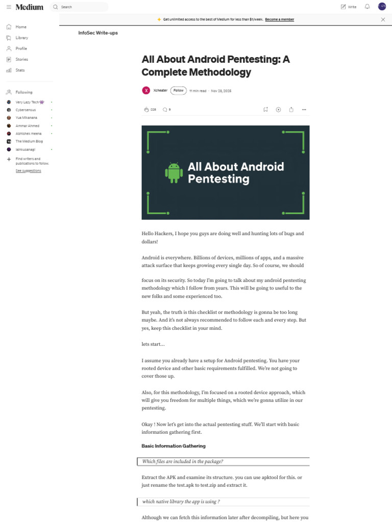 All About Android Pentesting_ a Complete Methodology _ by Xcheater ...