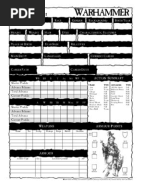 Warhammer Fantasy Roleplay - Character Sheet