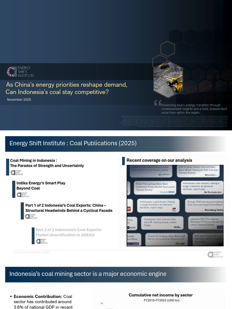Indonesia's Coal Market Challenges 2025 | PDF | Coal | Indonesia