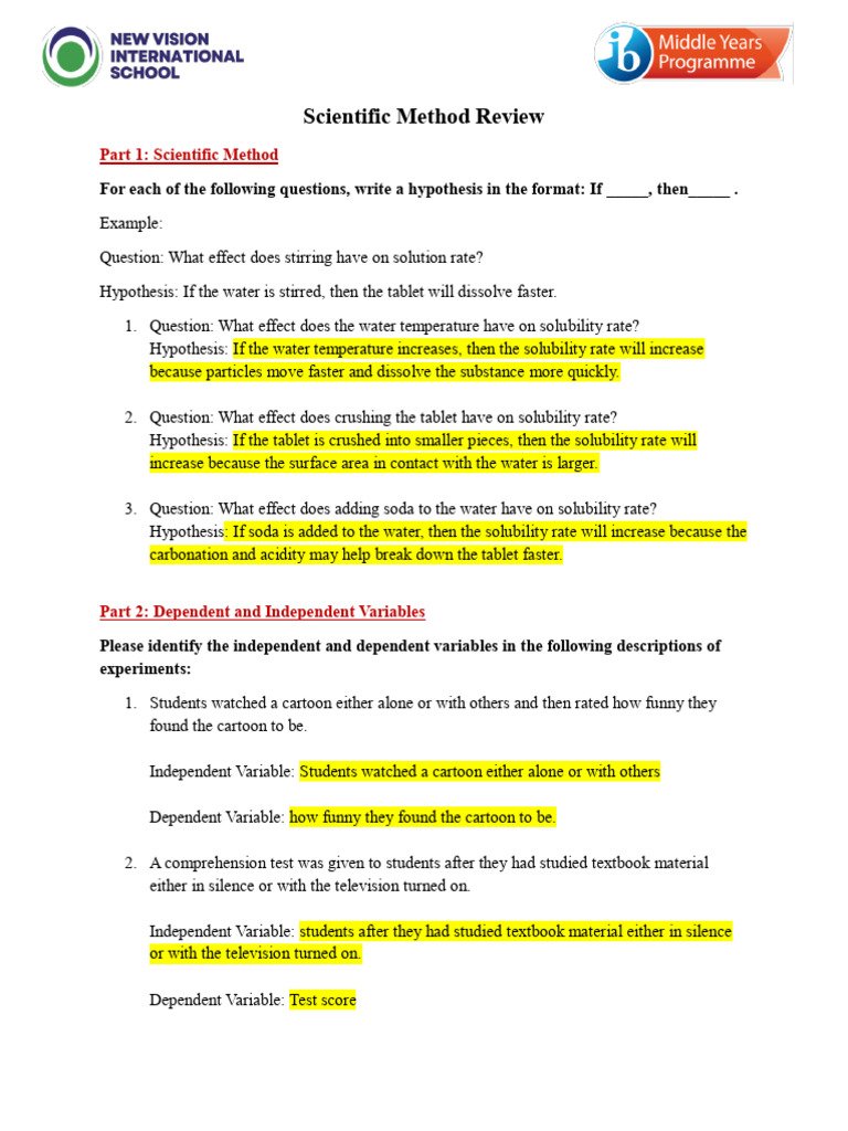 Scientific Method and Lab Safety Review | PDF | Solubility | Water