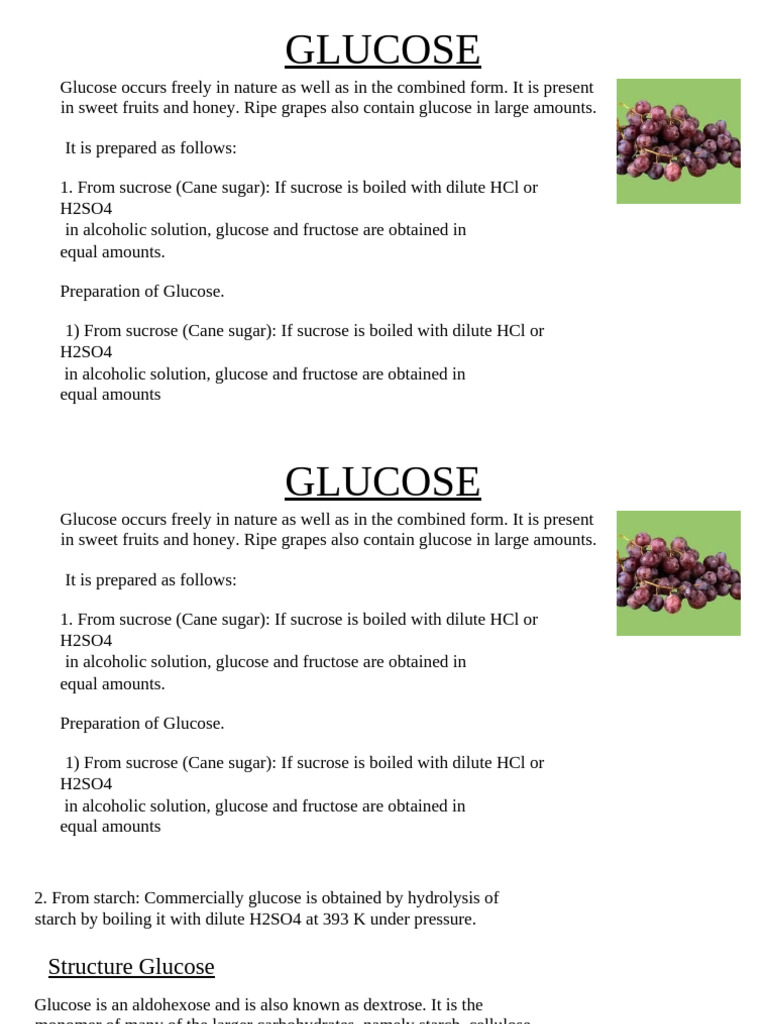 glucose-_1_ | PDF | Glucose | Sucrose