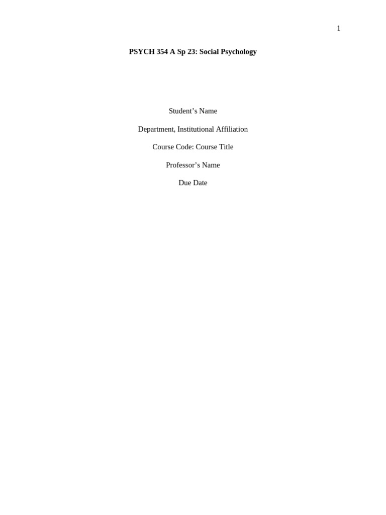 PSYCH 354 a Sp 23.Edited | PDF | Gun Violence | Violence