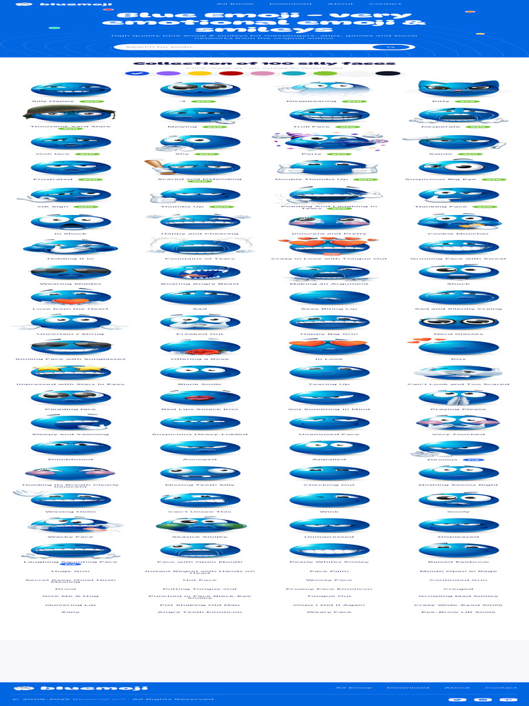 Blue Emoji or Joobi - Free Smiley Download 9 | PDF