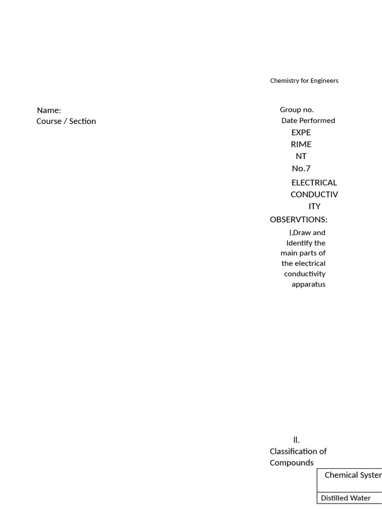 Electrical Conductivity in Chemistry | PDF