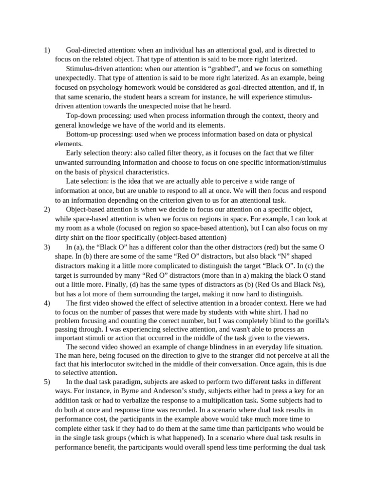 prelecture 2 (chapter 3) | PDF | Attention | Information